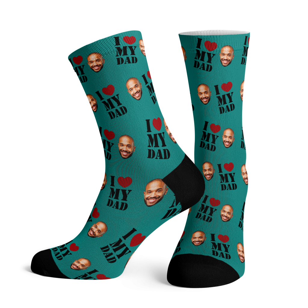 I Love My Dad Socks - Lets Get Custom