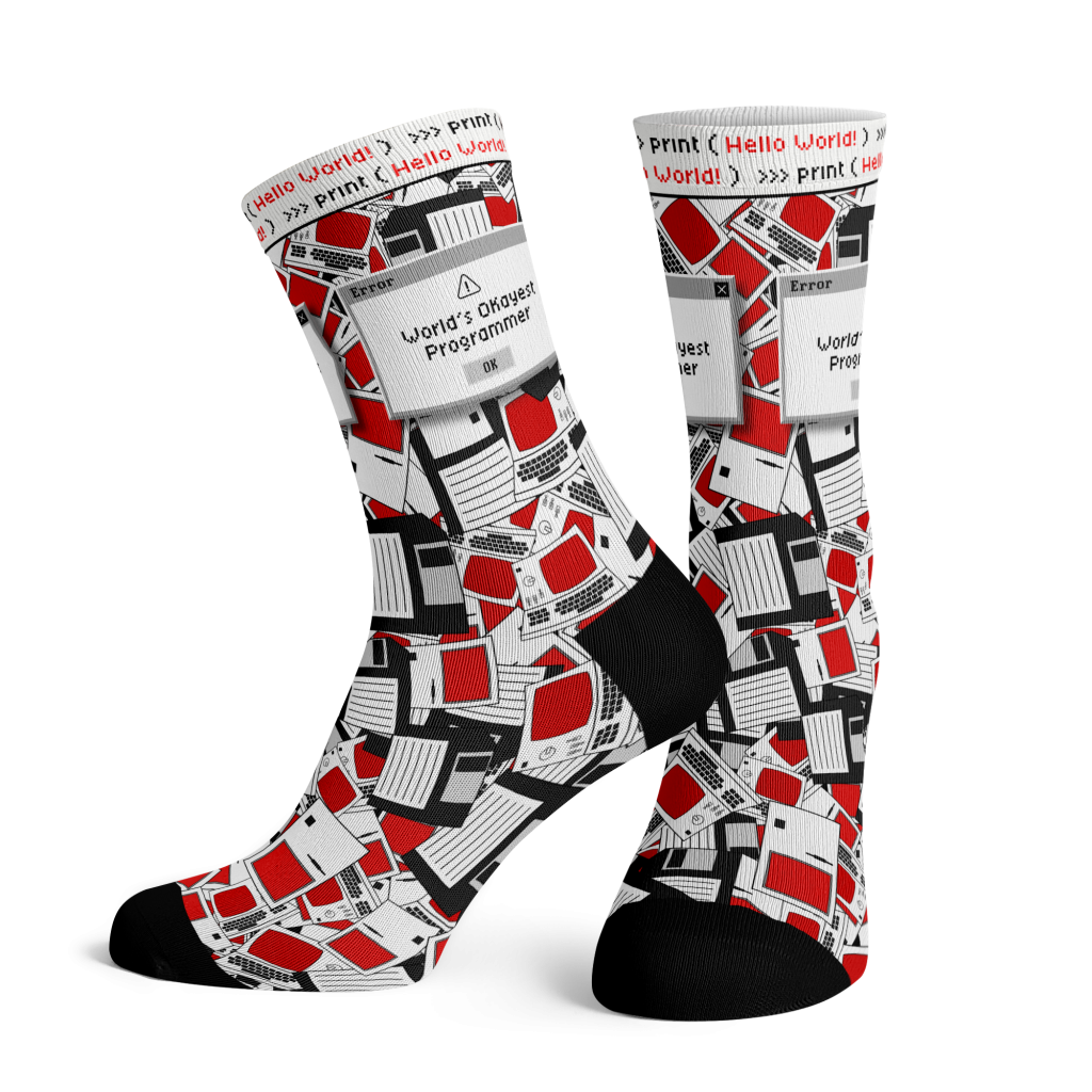 World's Okayest Programmer Socks - Lets Get Custom